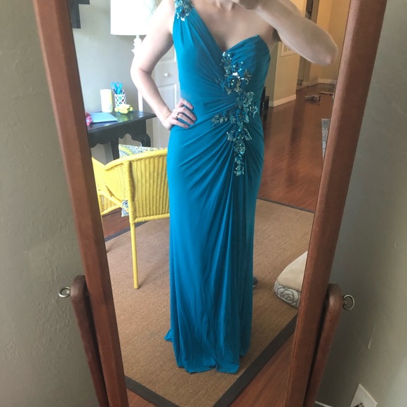 Cache | Dresses | Gorgeous Blue Cache Gown | Poshmark